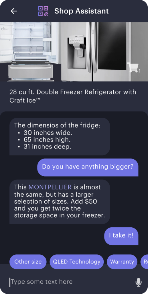 Shopping Assistant Chatbot for Physical Stores - Tovie AI